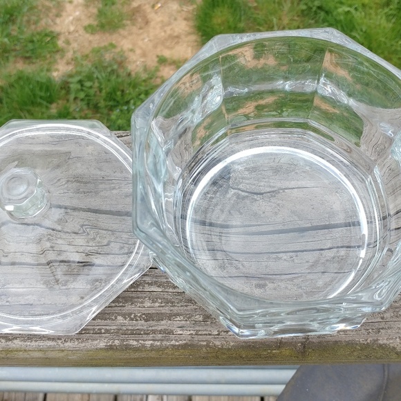 Accents | Vintage Clear Depression Glass Octagon Candy Dish | Poshmark